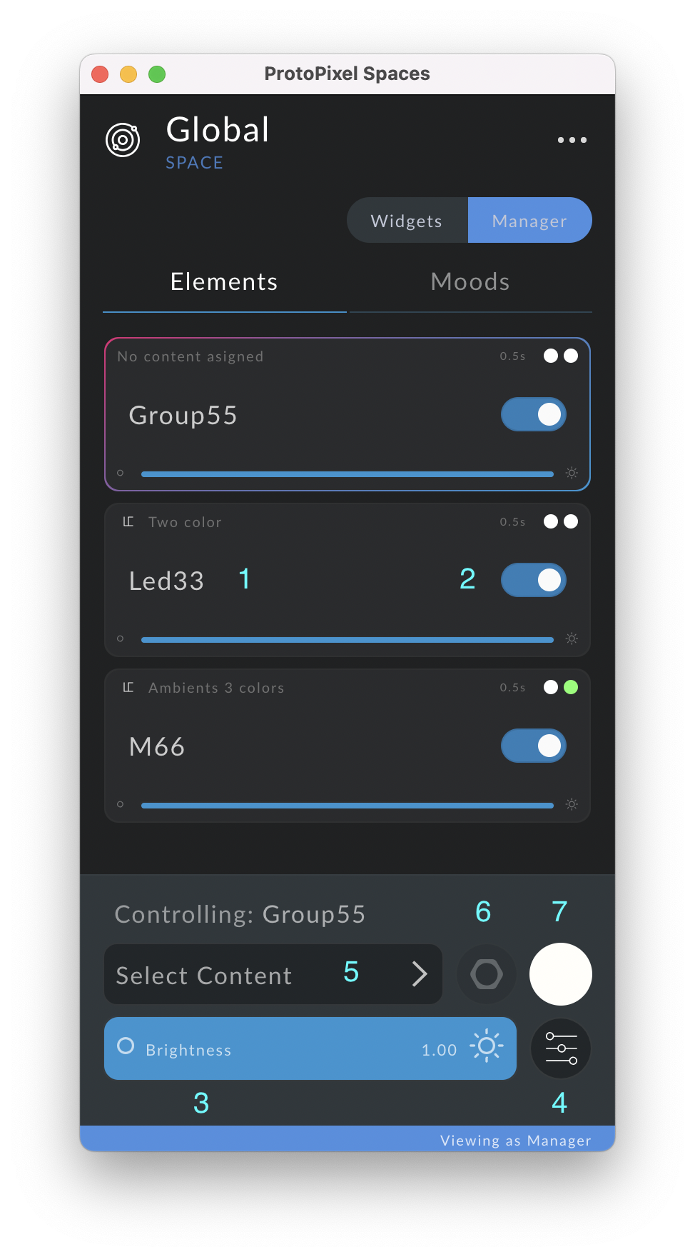 Elements and Zones – ProtoPixel